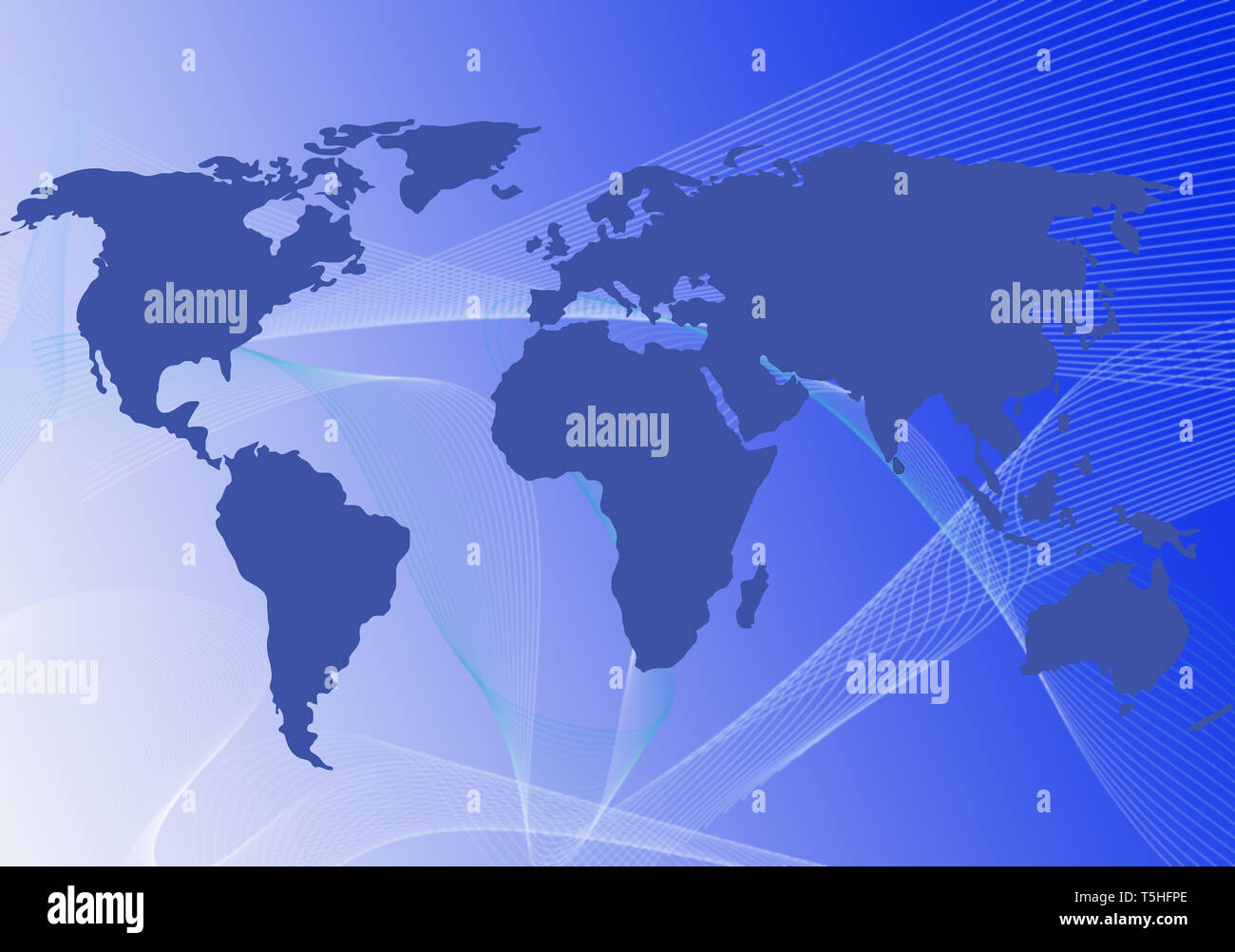 world map on wave background, both images are from photographers ...