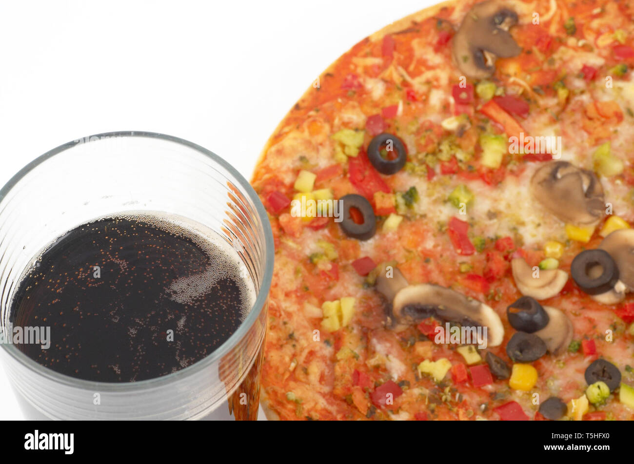 tasty pizza and coke Stock Photo - Alamy