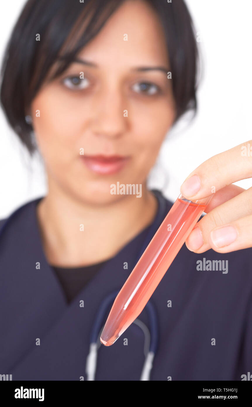 Researcher working with tubes at the laboratory Stock Photo - Alamy