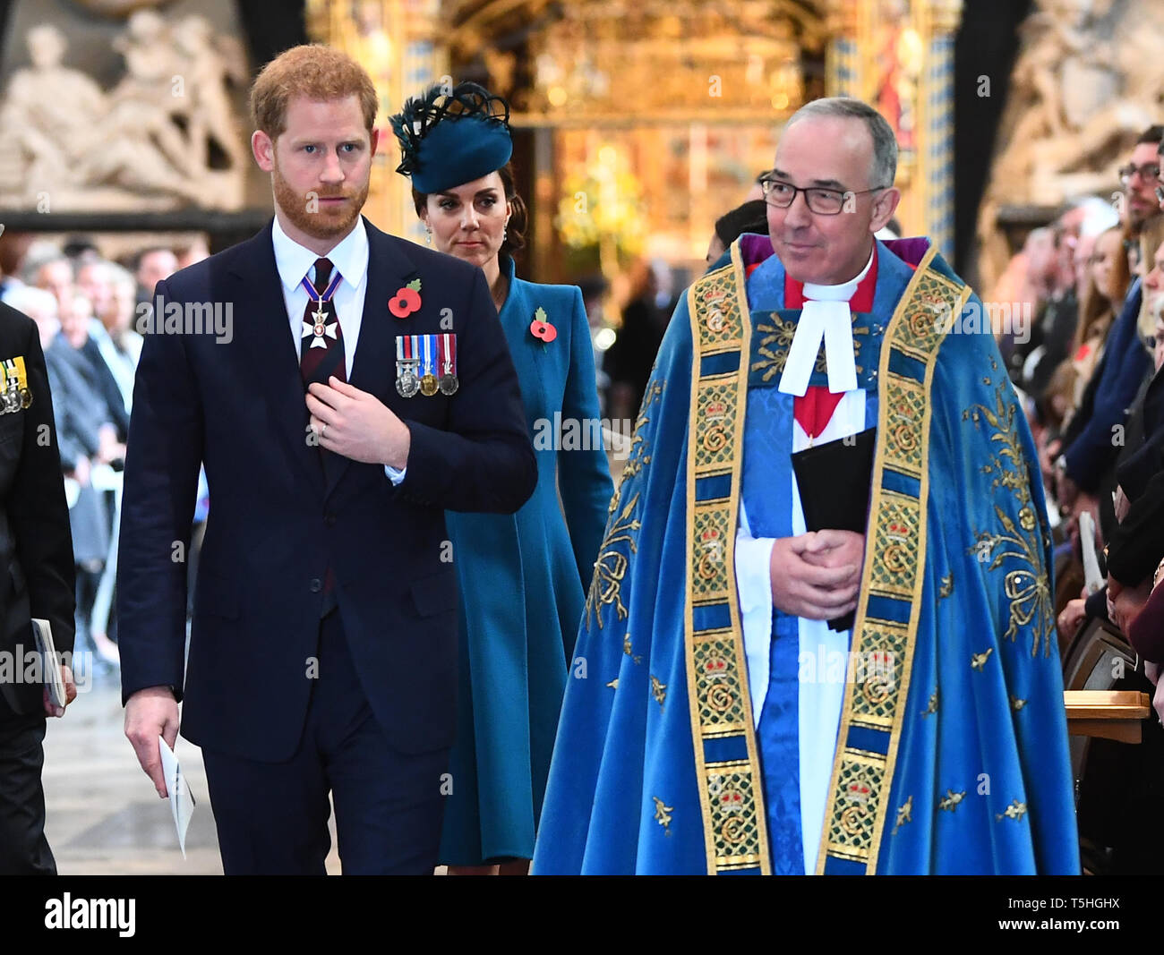 The Duke of Sussex with the Dean of Westminster Dr John Hall leaving ...