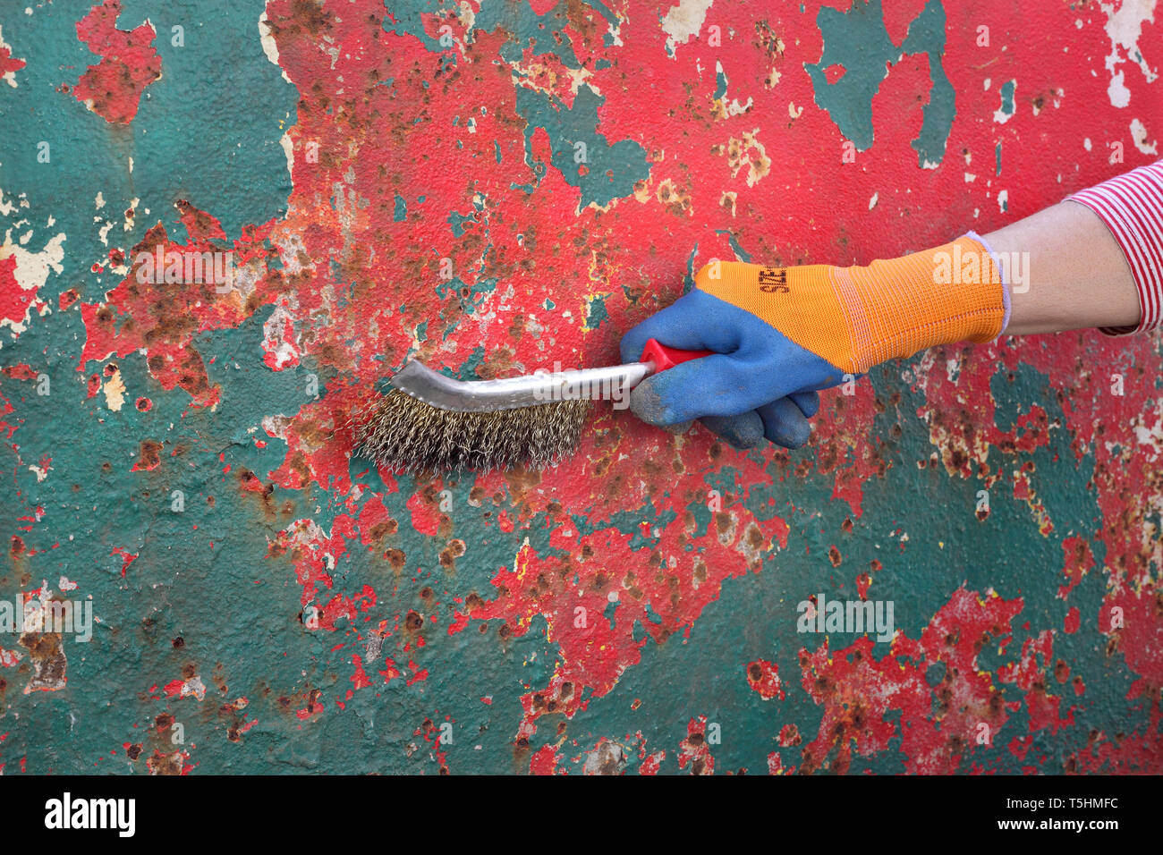 Cleaning of metal from corrosion High Resolution Stock Photography and ...
