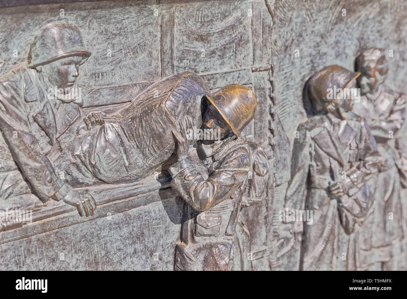 Bronze bas relief panel hi-res stock photography and images - Alamy