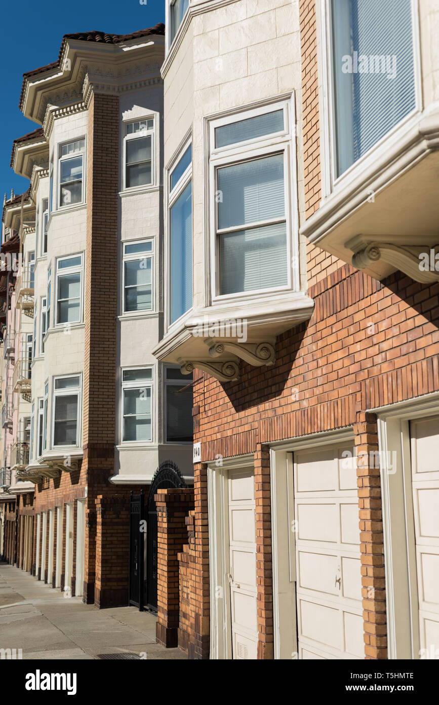 Exterior of row houses Stock Photo - Alamy