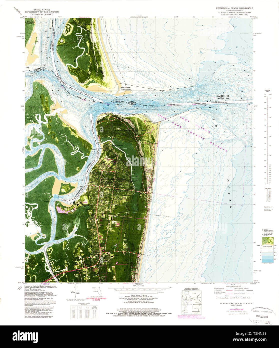 Fernandina beach map Cut Out Stock Images & Pictures - Alamy