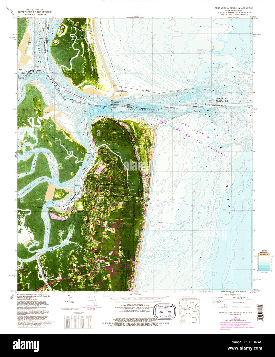 Fernandina beach florida map Cut Out Stock Images & Pictures - Alamy