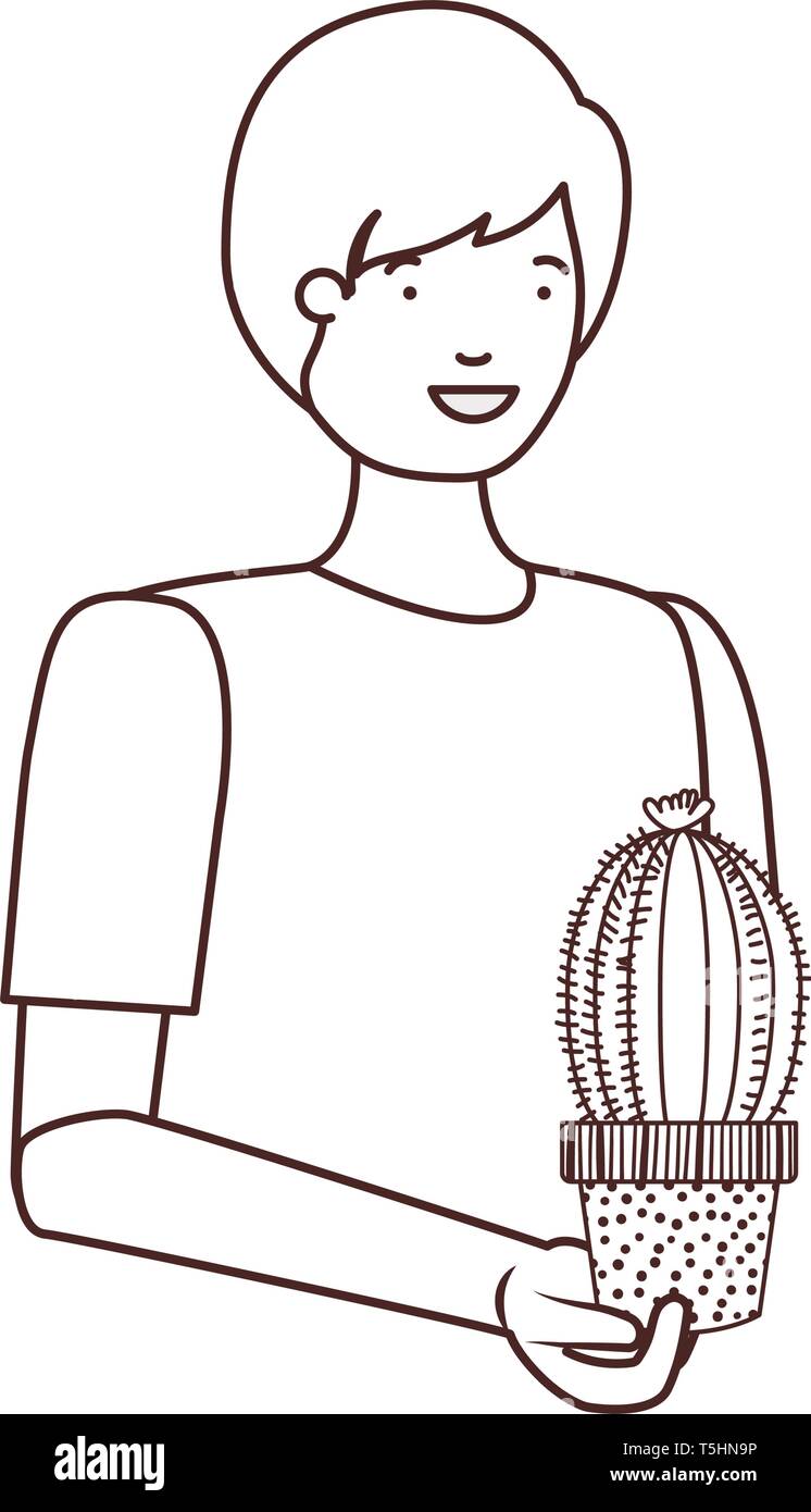 man with cactus avatar character Stock Vector Image & Art - Alamy