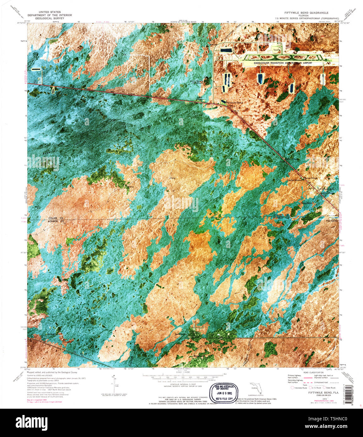 USGS TOPO Map Florida FL Fiftymile Bend 346157 1973 24000 Restoration ...