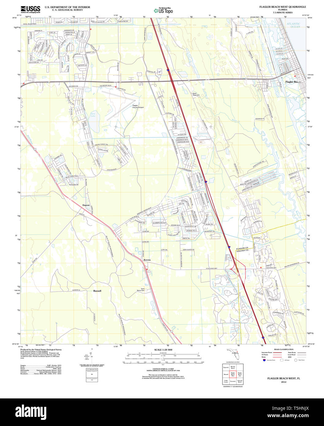 Map of flagler hi-res stock photography and images - Alamy