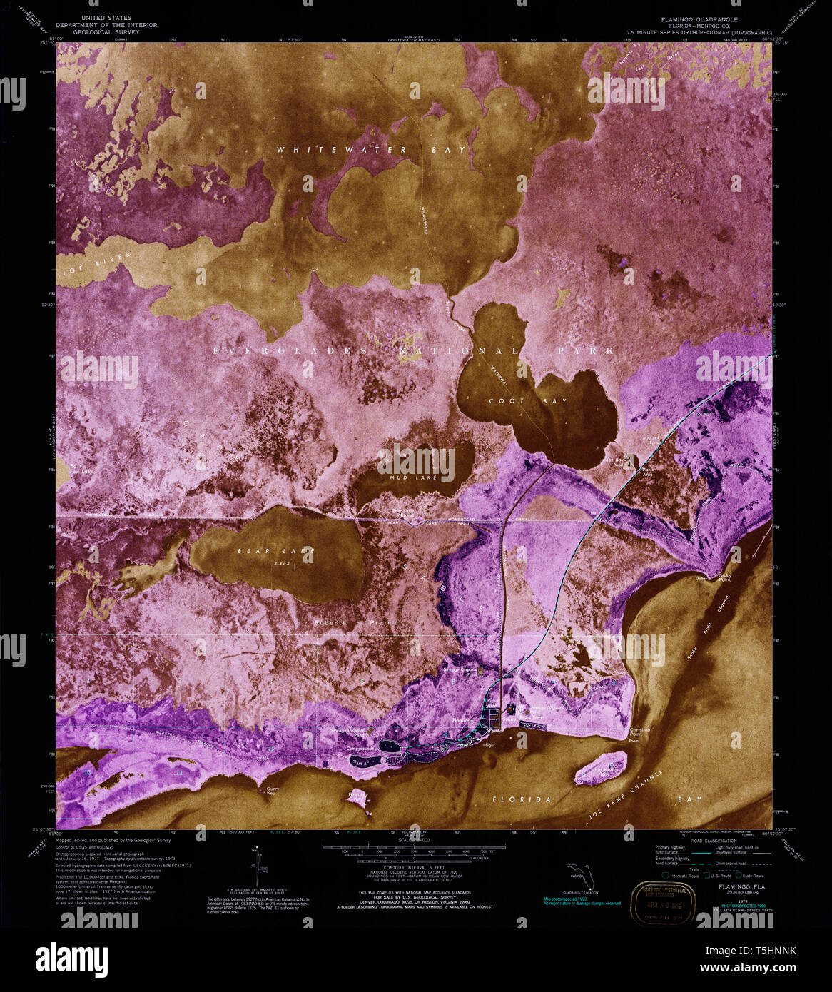 Flamingo florida map hi-res stock photography and images - Alamy