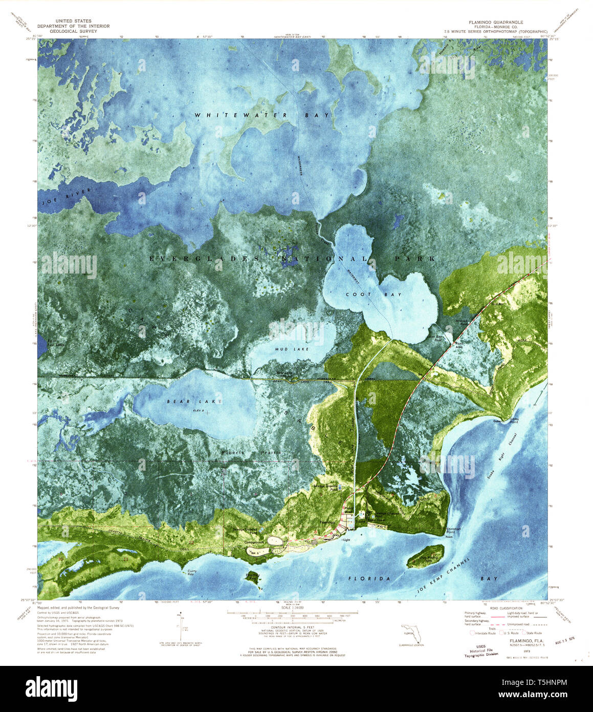 Flamingo florida map hi-res stock photography and images - Alamy