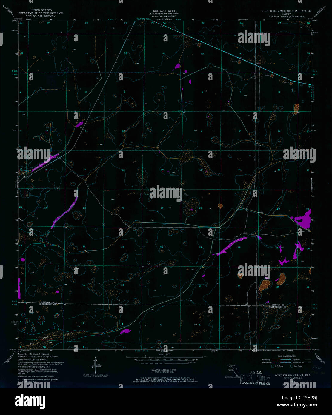 Kissimmee florida map hi-res stock photography and images - Alamy