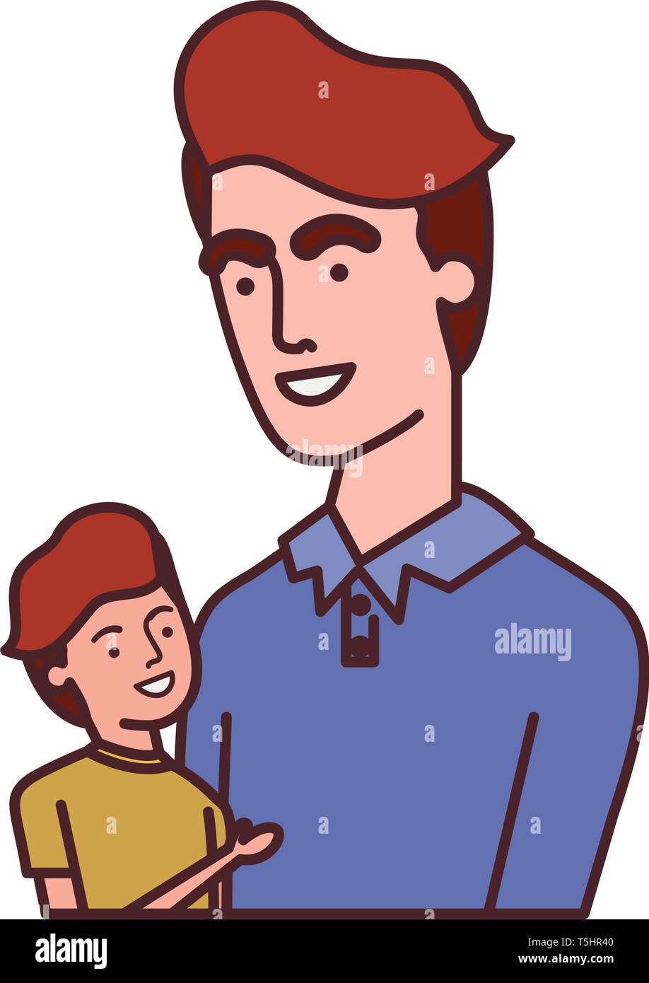 father with son avatar character Stock Vector Image & Art - Alamy
