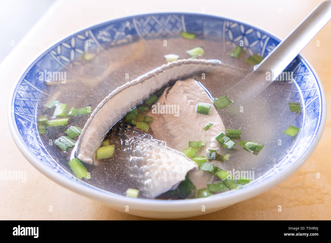 Milkfish skin soup, distinctive Taiwan delicacy food in Tainan. Famous ...