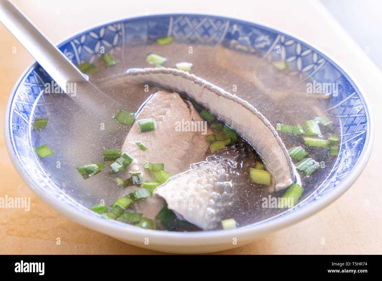 Milkfish skin soup, distinctive Taiwan delicacy food in Tainan. Famous ...