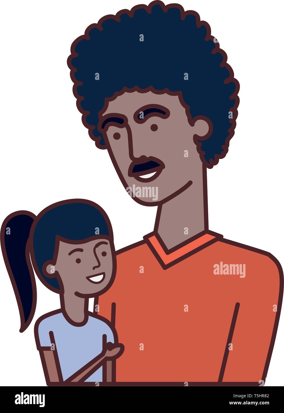 father with daughter avatar character Stock Vector Image & Art - Alamy