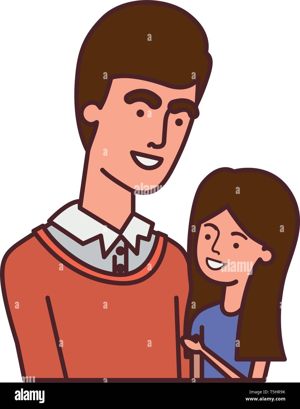 father with daughter avatar character Stock Vector Image & Art - Alamy