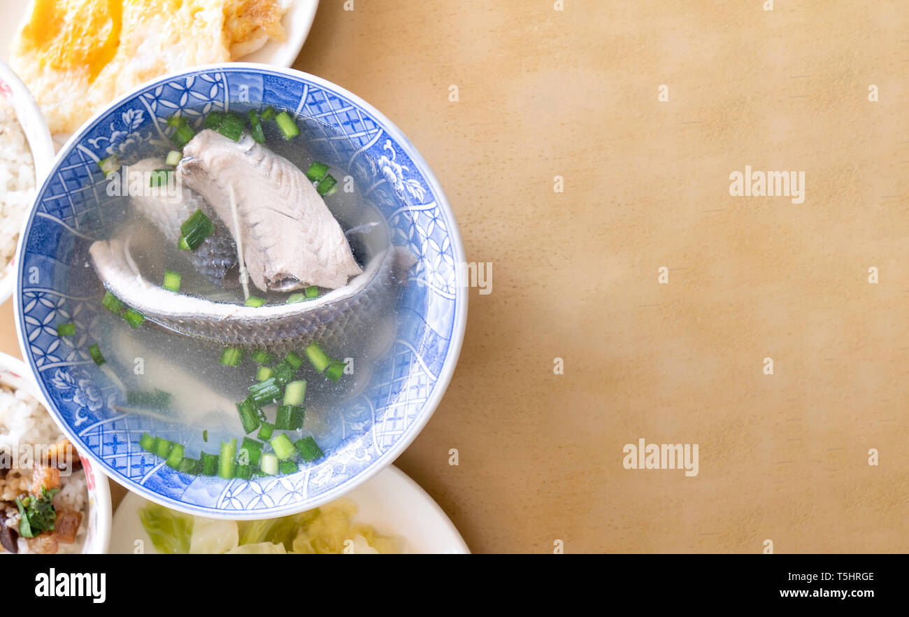 Milkfish skin soup, distinctive Taiwan delicacy food in Tainan. Famous ...