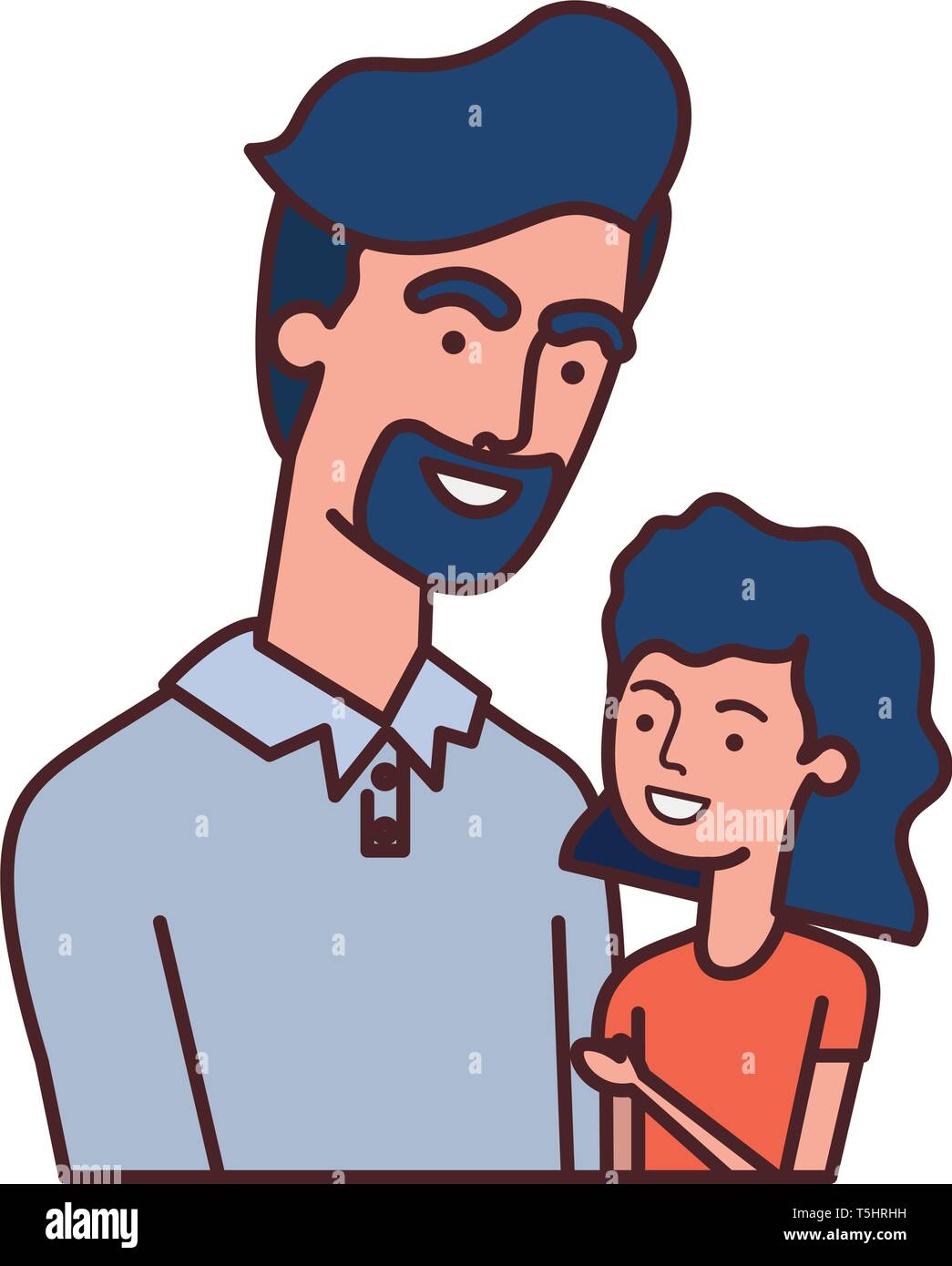 father with daughter avatar character Stock Vector Image & Art - Alamy