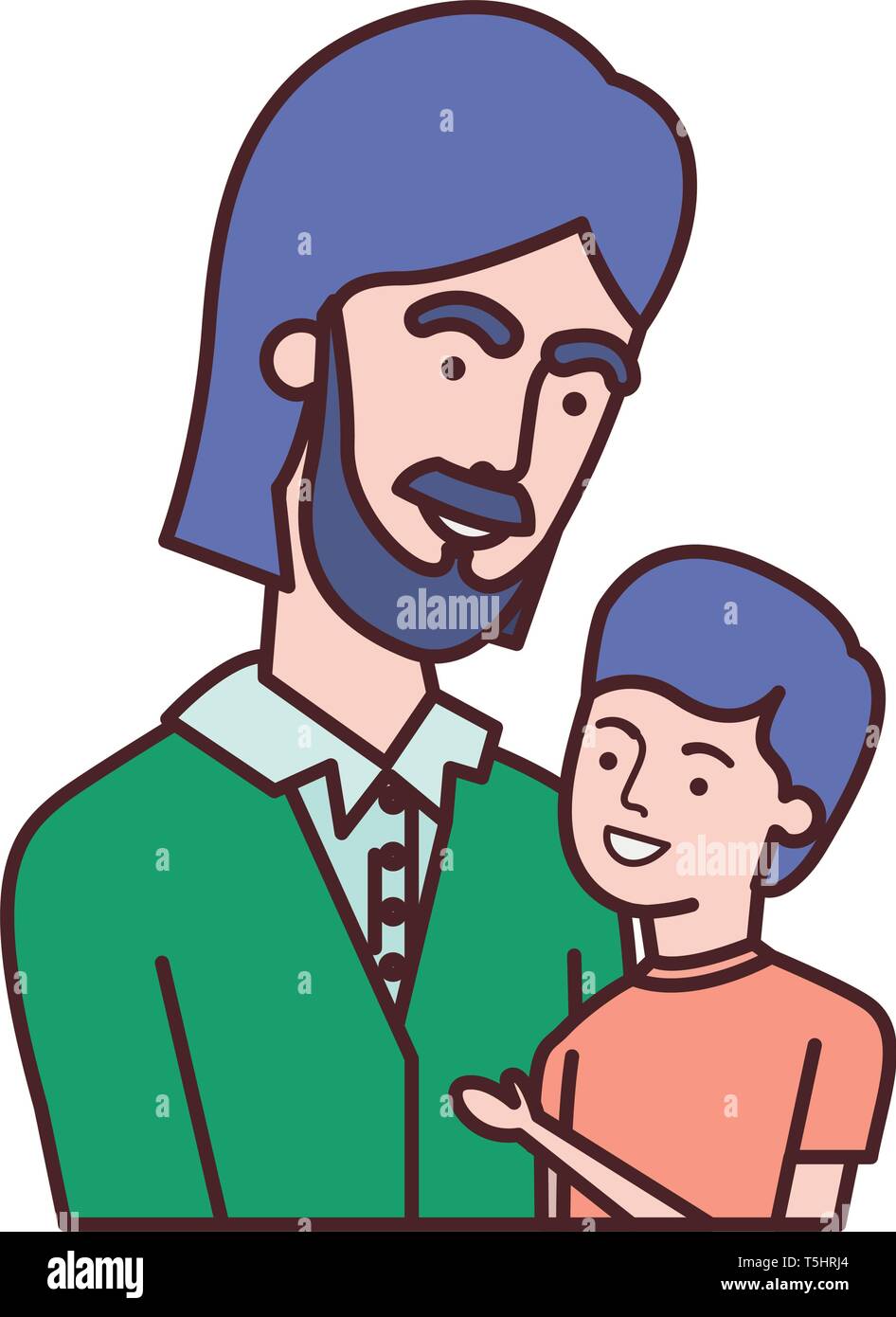 father with son avatar character Stock Vector Image & Art - Alamy