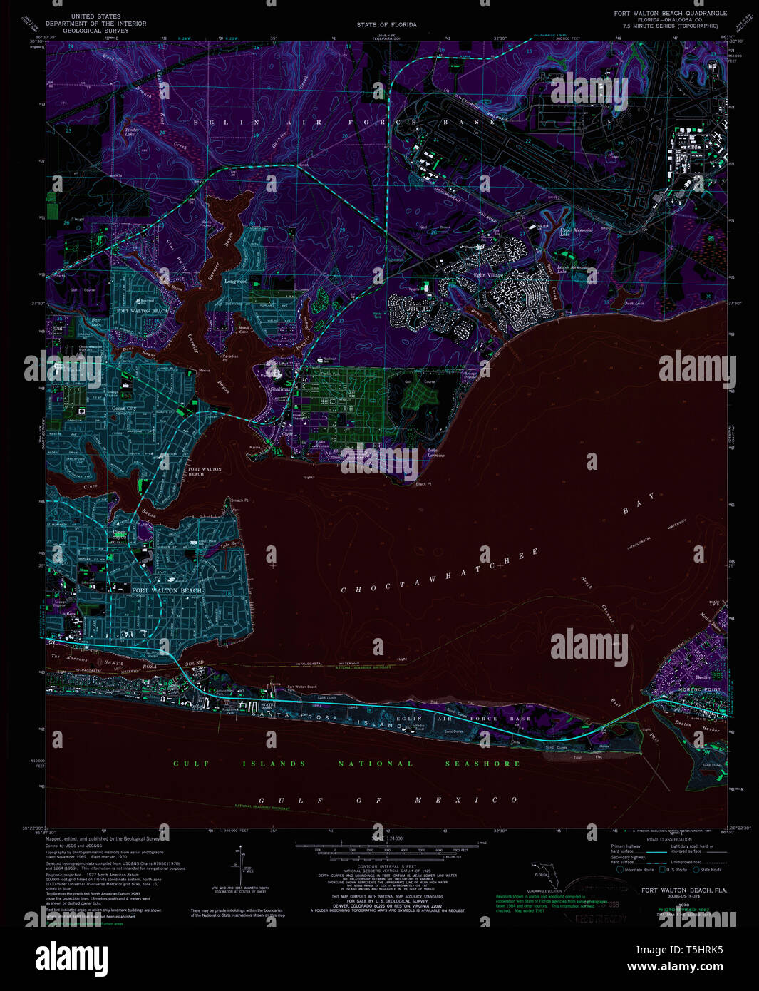 Map of fort walton beach hi-res stock photography and images - Alamy