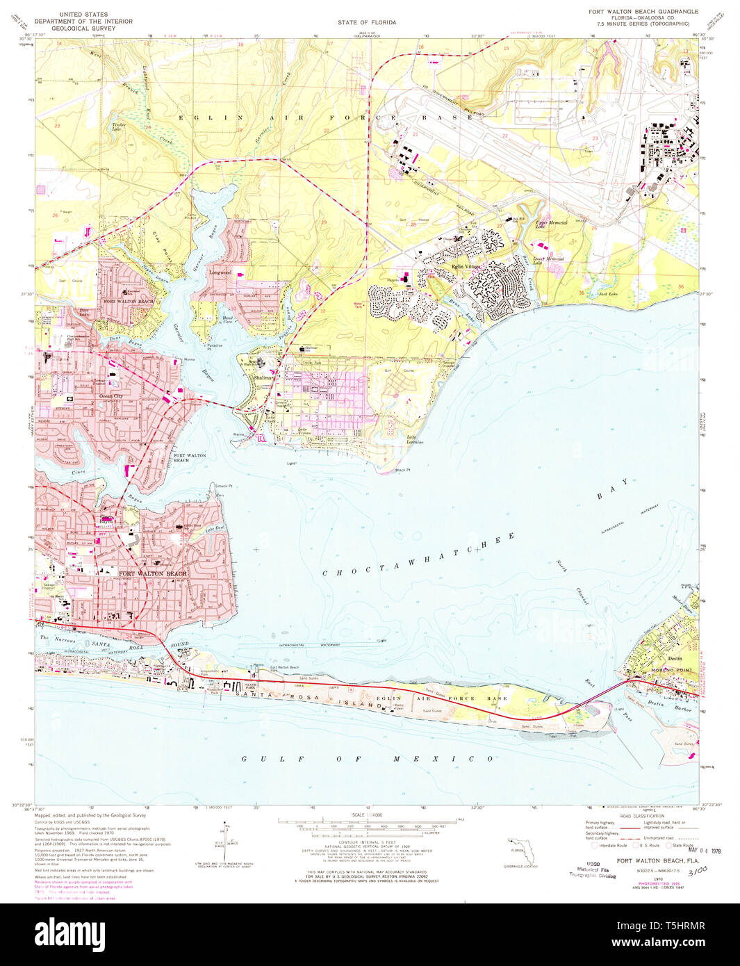 Map of fort walton beach hi-res stock photography and images - Alamy