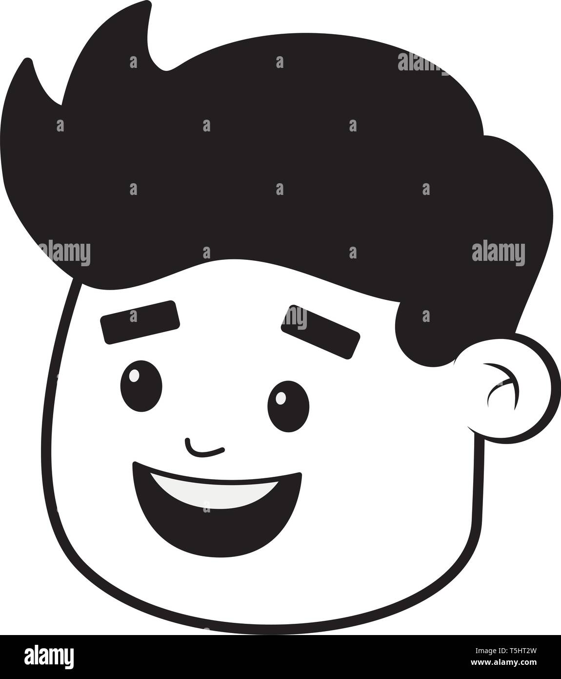 happy face man Stock Vector Image & Art - Alamy