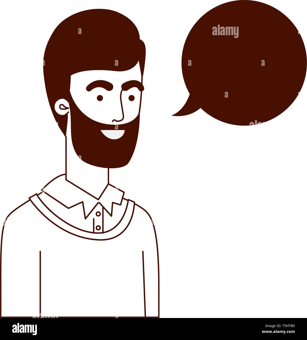 man with speech bubble avatar character Stock Vector Image & Art - Alamy
