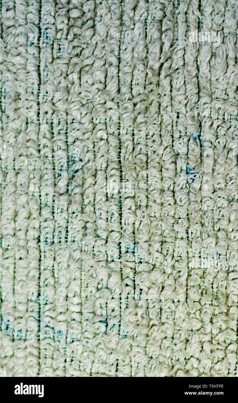 white detailed fabric terry cloth texture close-up. background, still ...