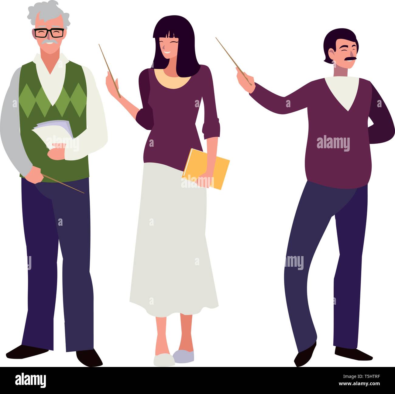 teachers group avatars characters vector illustration design Stock ...