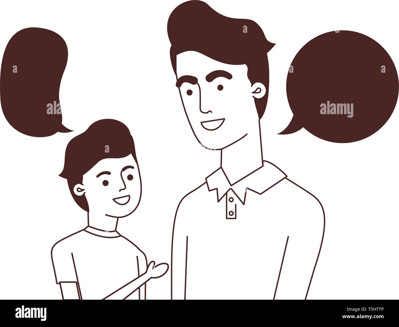 Male father son talk Stock Vector Images - Alamy