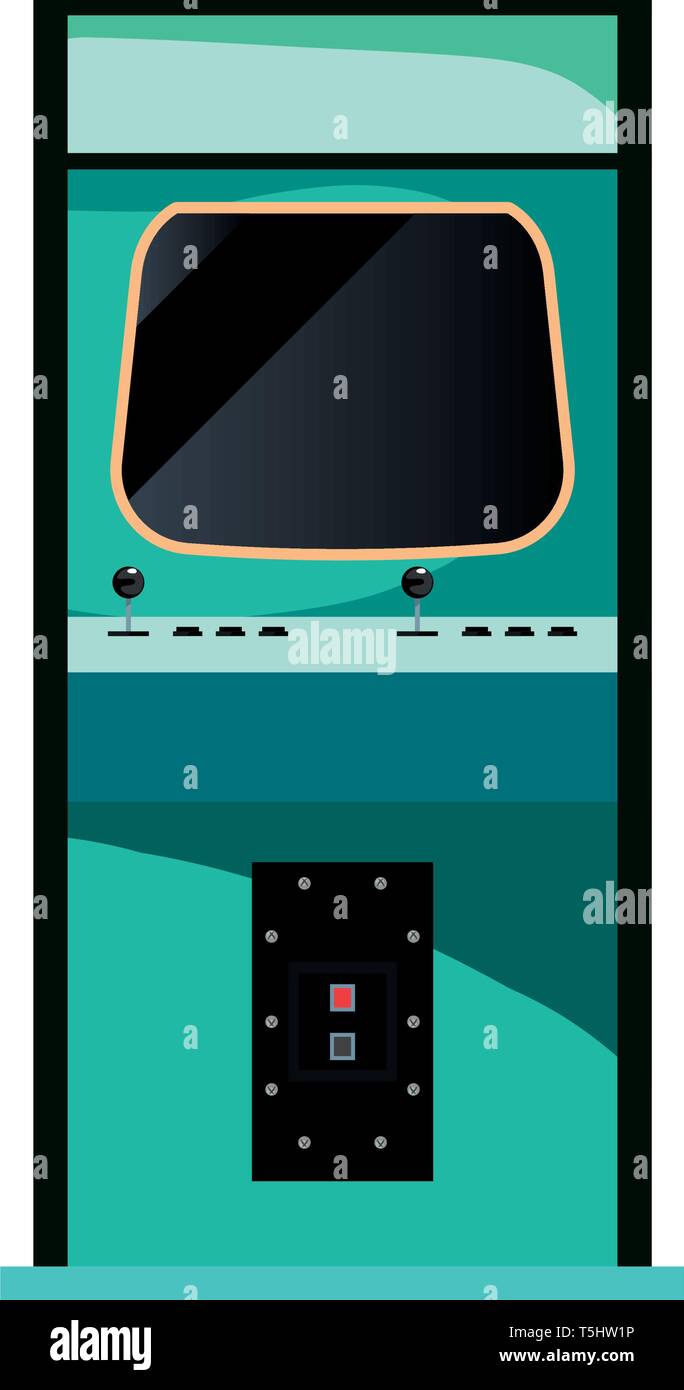 arcade machine video game retro vector illustration design Stock Vector ...