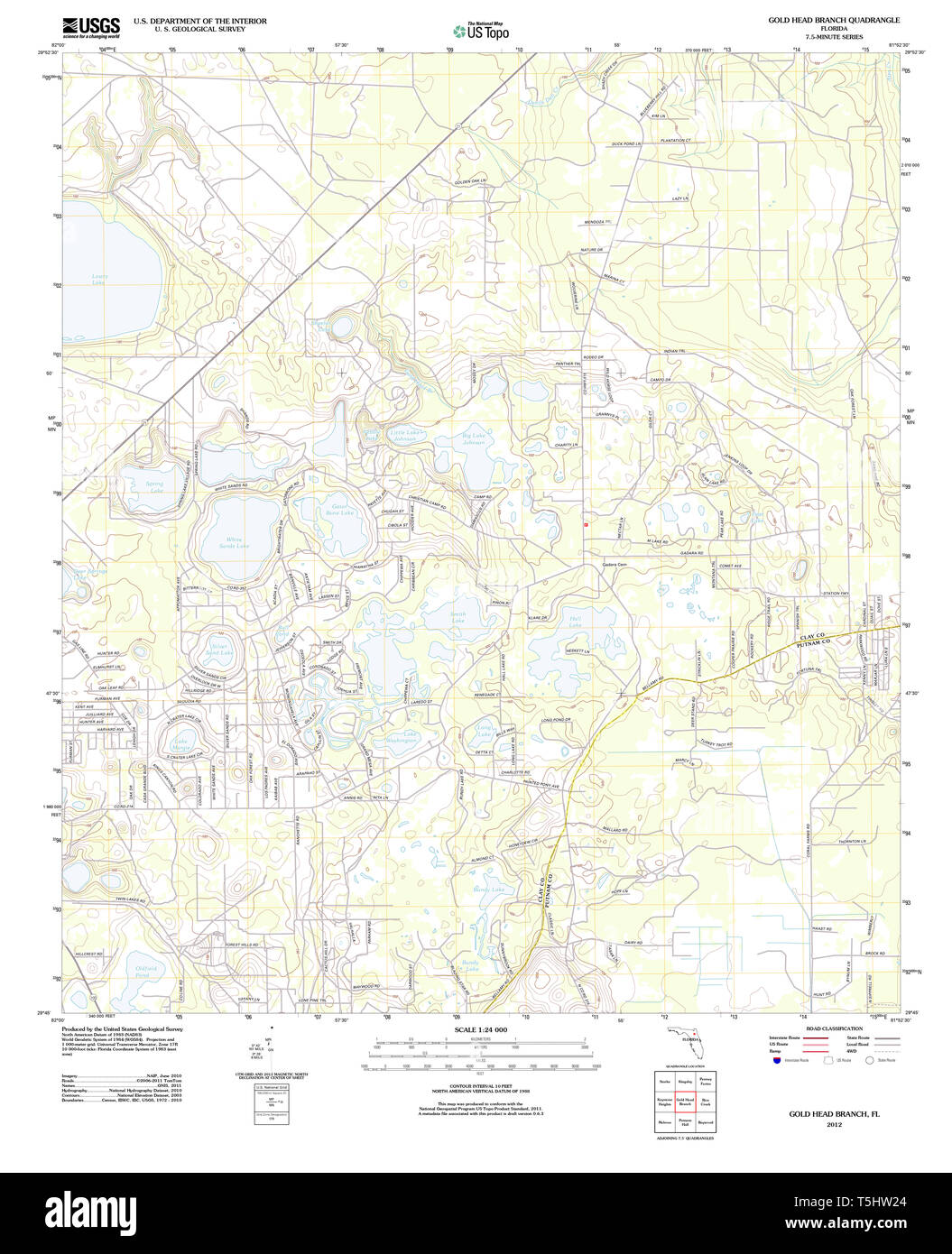 Florida gold map hi-res stock photography and images - Alamy