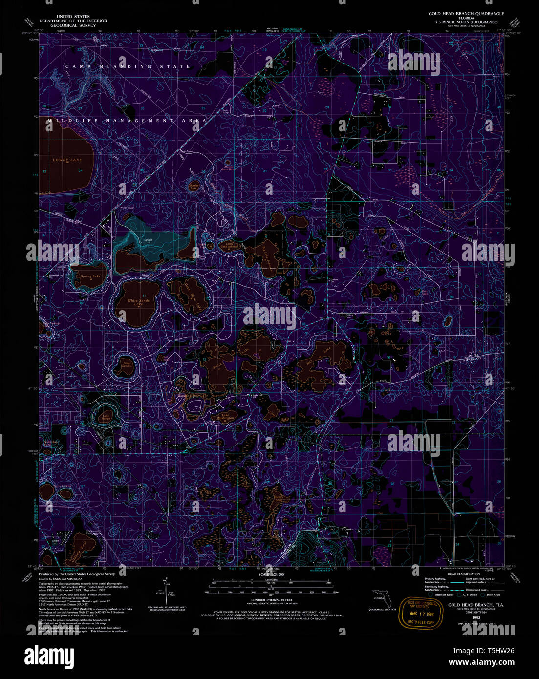 Florida gold map hi-res stock photography and images - Alamy