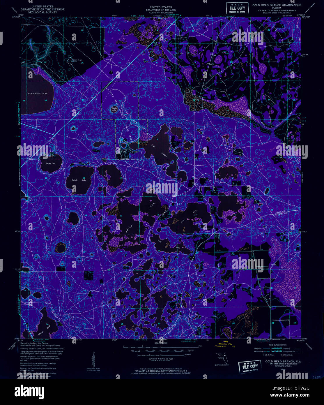 Florida gold map hi-res stock photography and images - Alamy