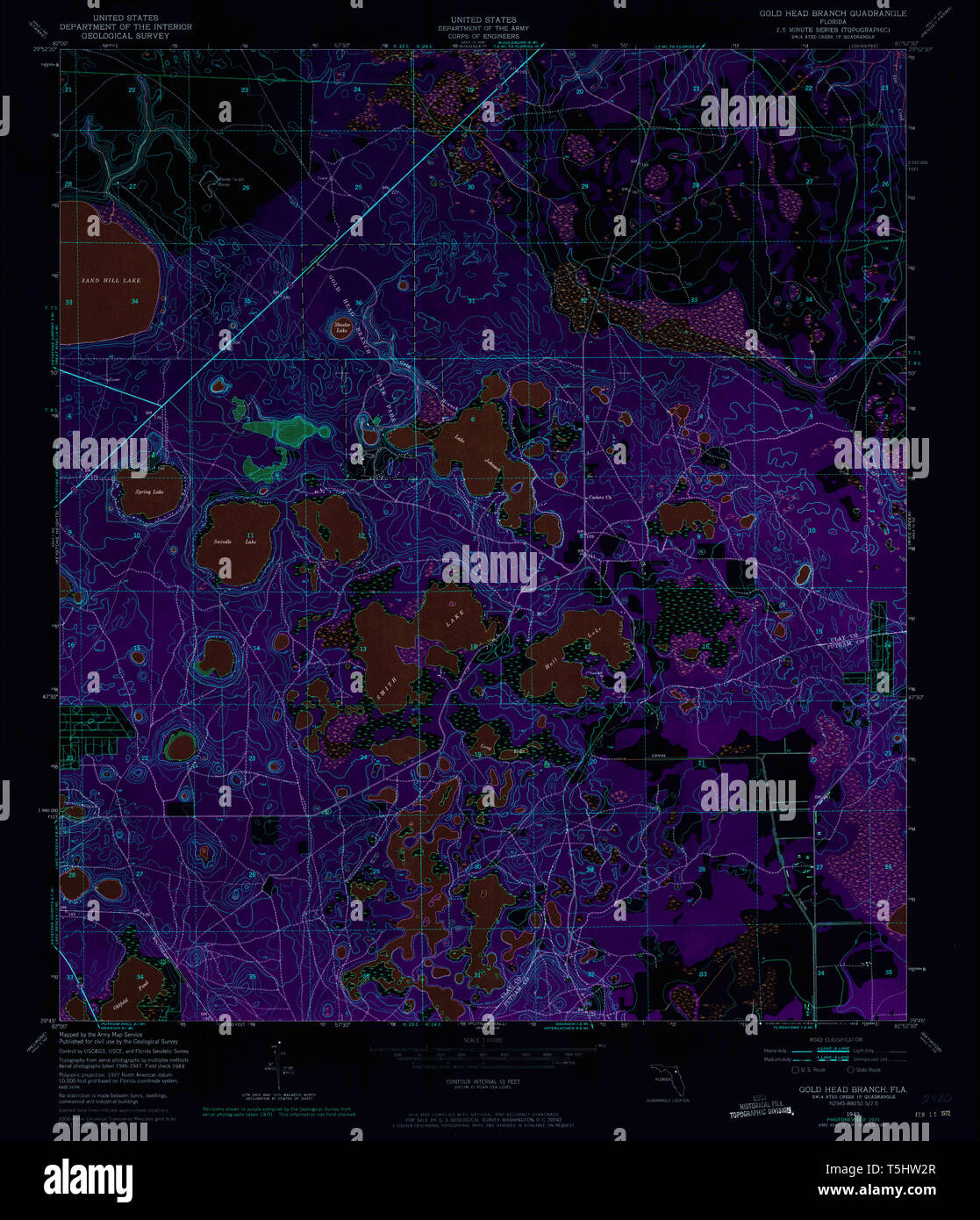 Florida gold map hi-res stock photography and images - Alamy