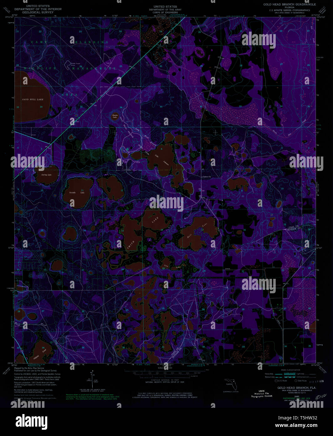 Florida gold map hi-res stock photography and images - Alamy