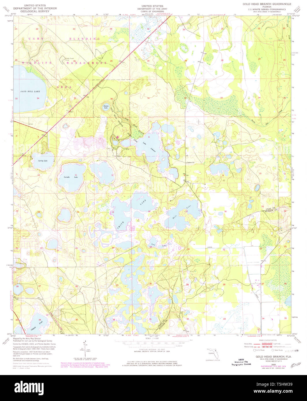 Florida gold map hi-res stock photography and images - Alamy