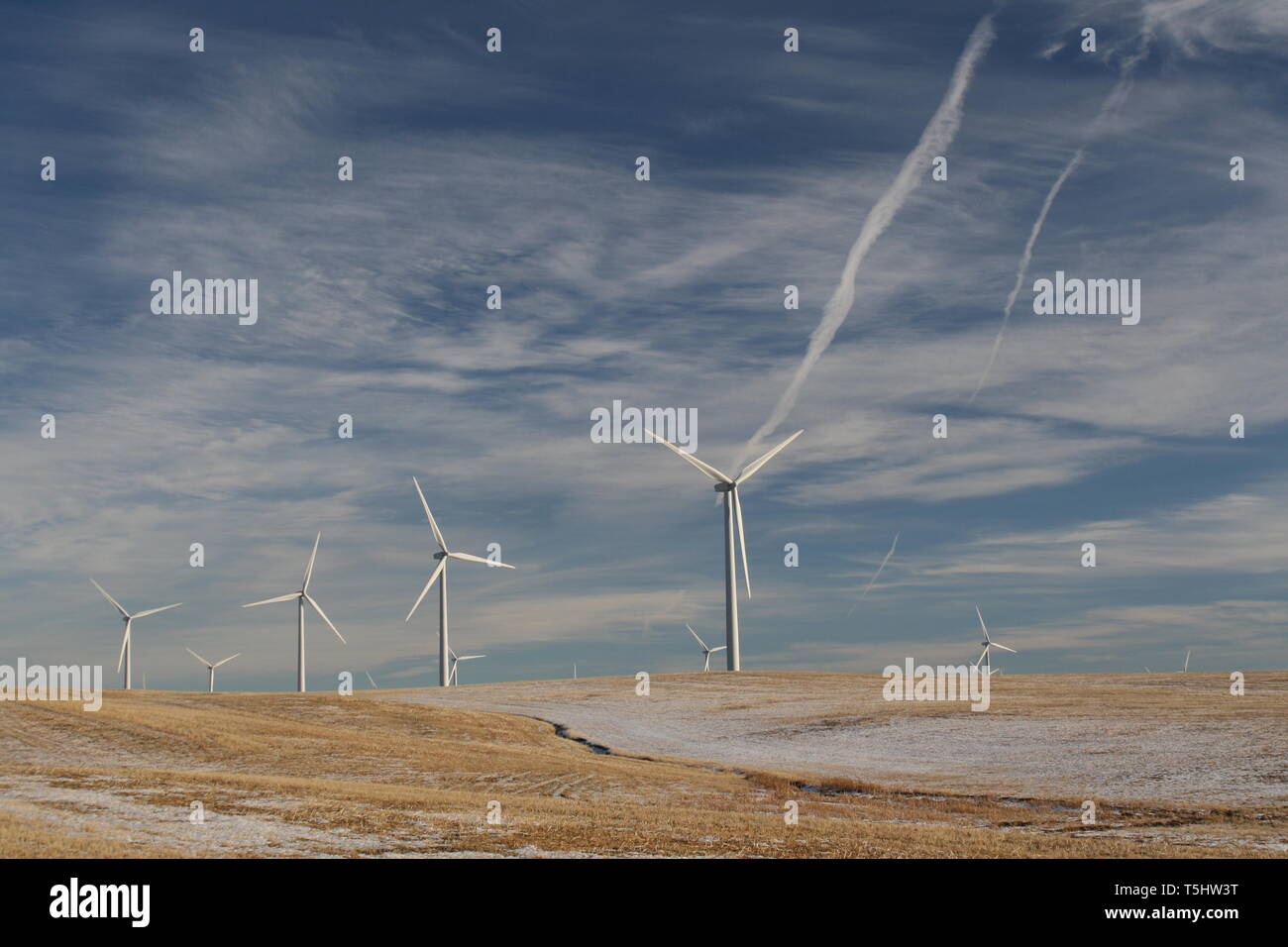 Wind Farm in Winter Stock Photo - Alamy