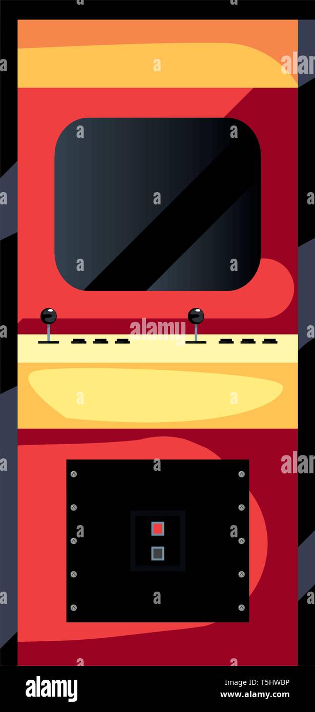 arcade machine video game retro vector illustration design Stock Vector ...