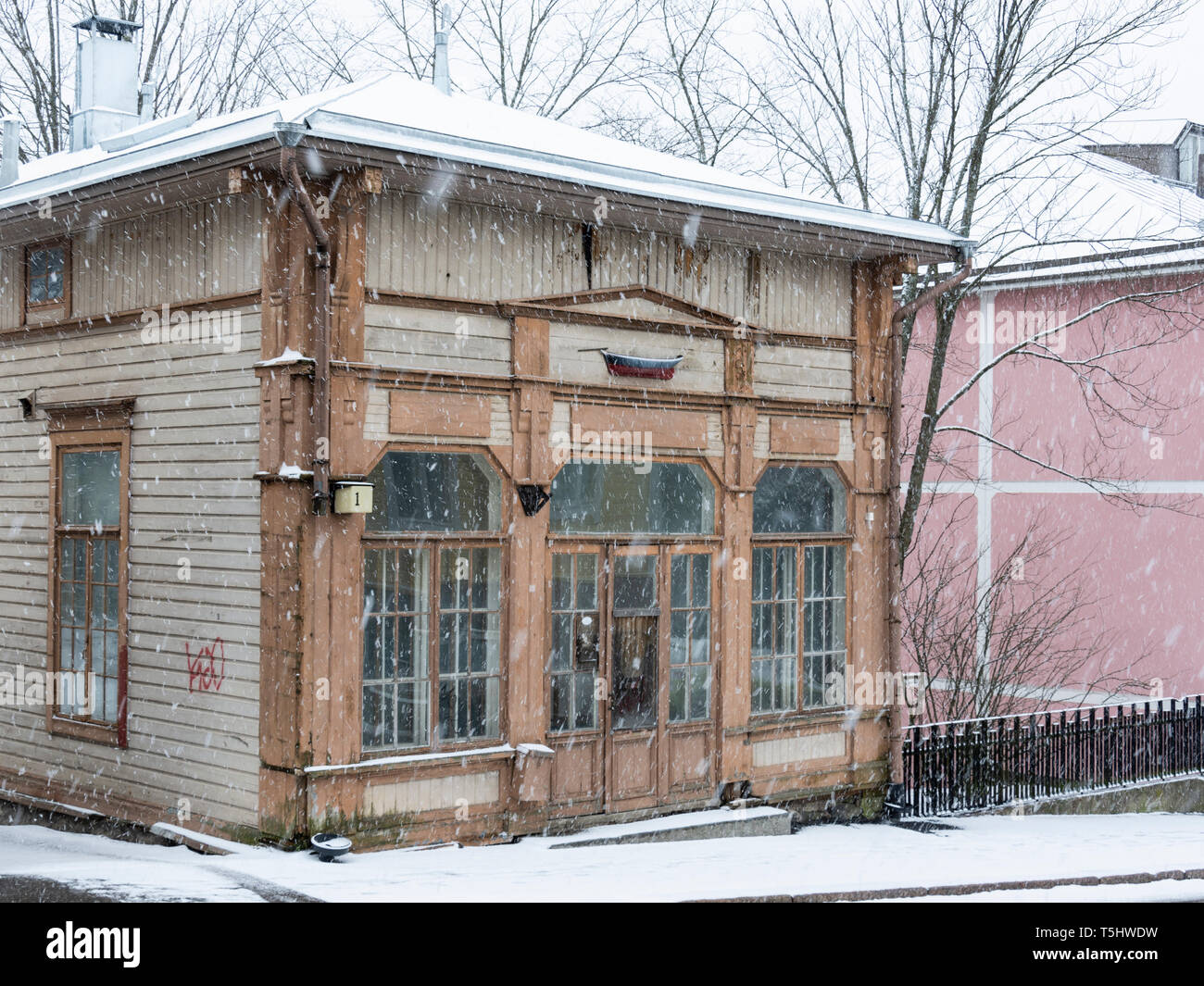 Old Brunberg candy factory at Papinkatu street in Porvoo Finland Stock ...