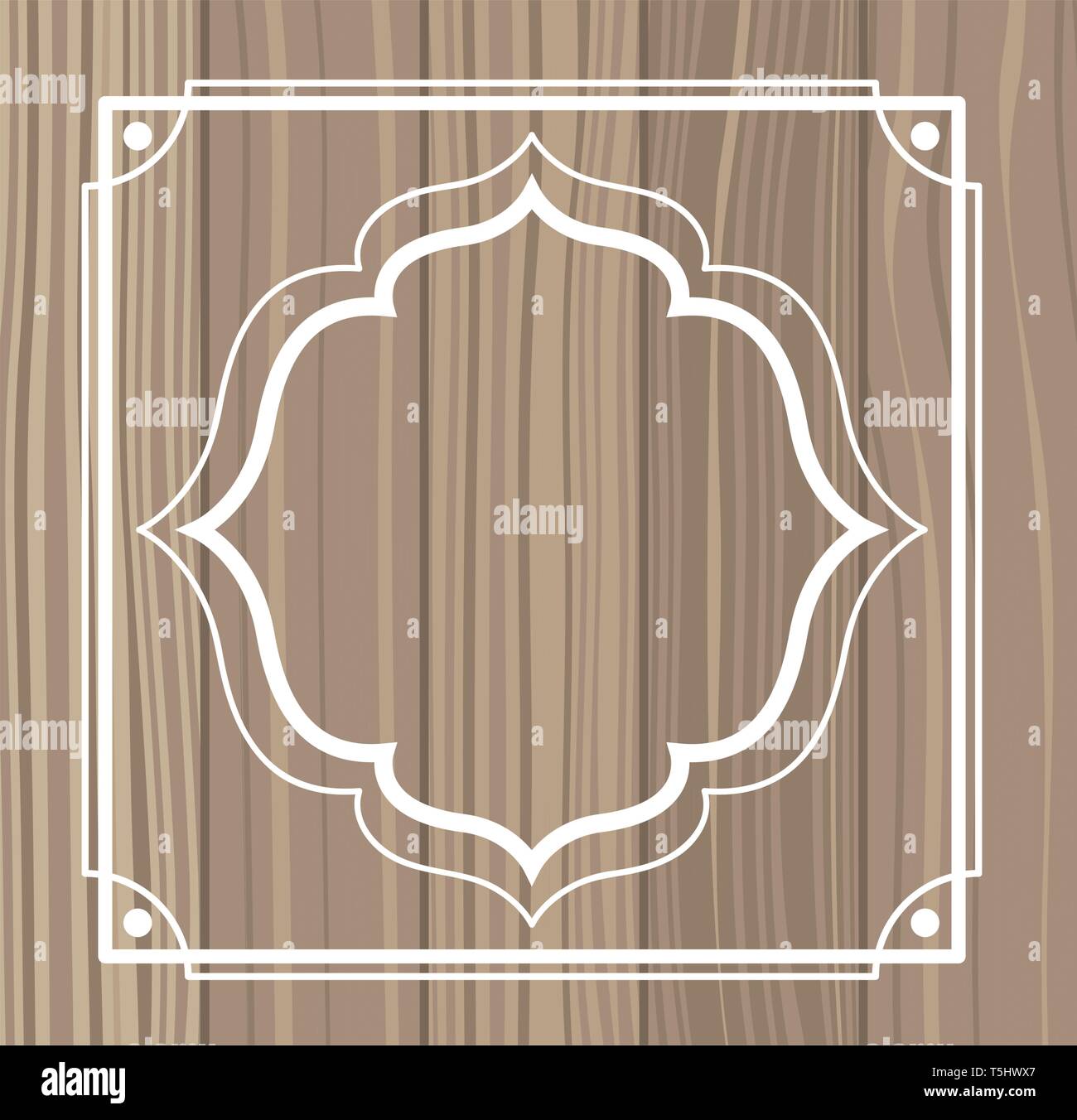 wooden background with frame icon Stock Vector Image & Art - Alamy