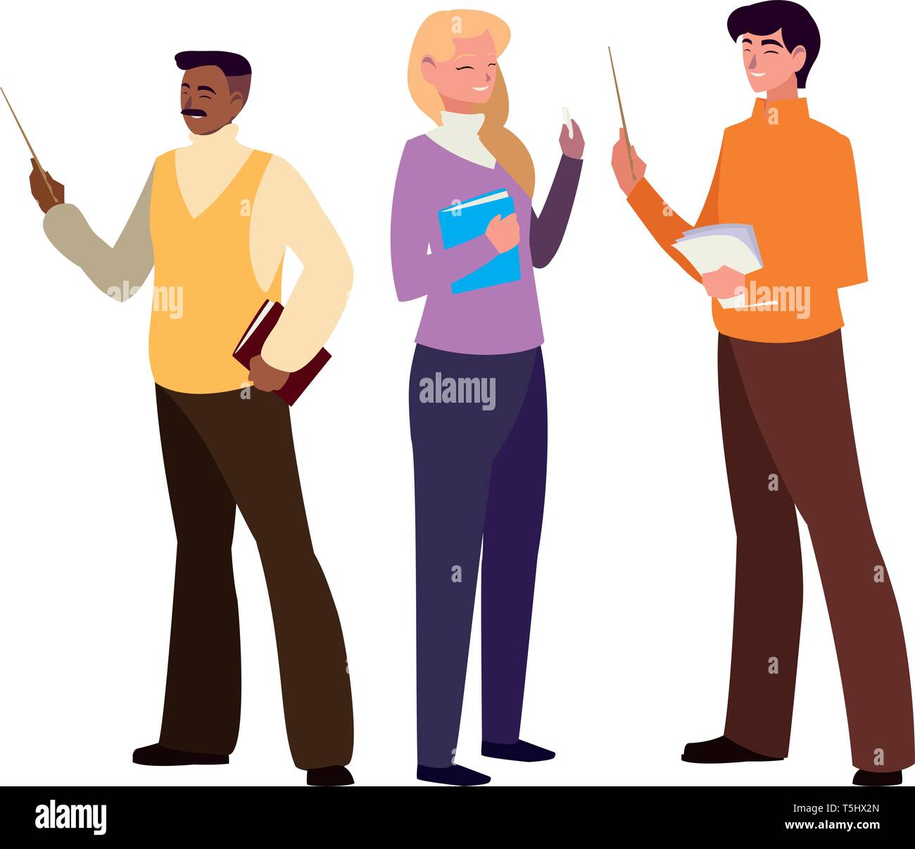 teachers group avatars characters vector illustration design Stock ...