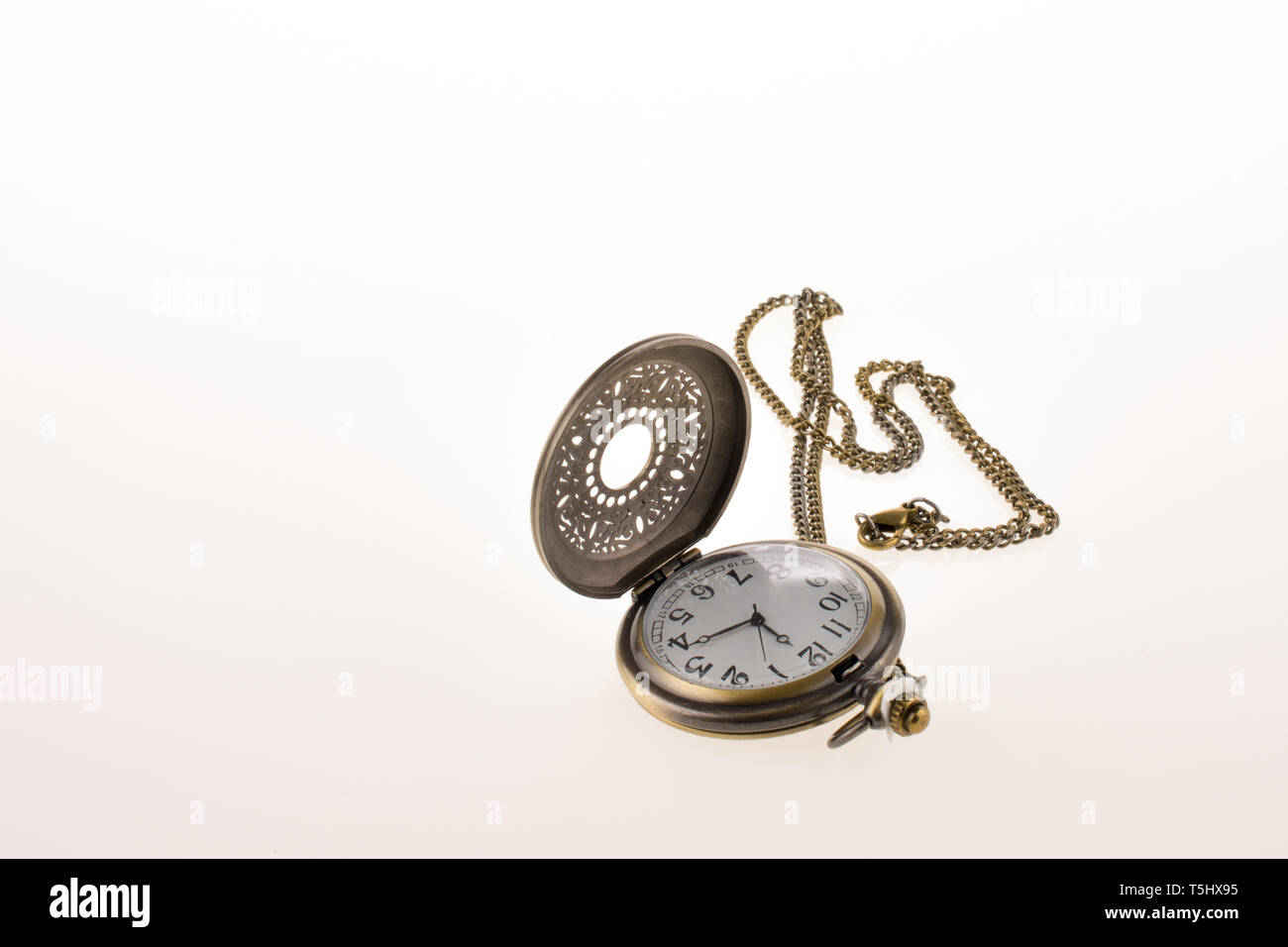 Isolated retro styled pocket watch on white background Stock Photo - Alamy