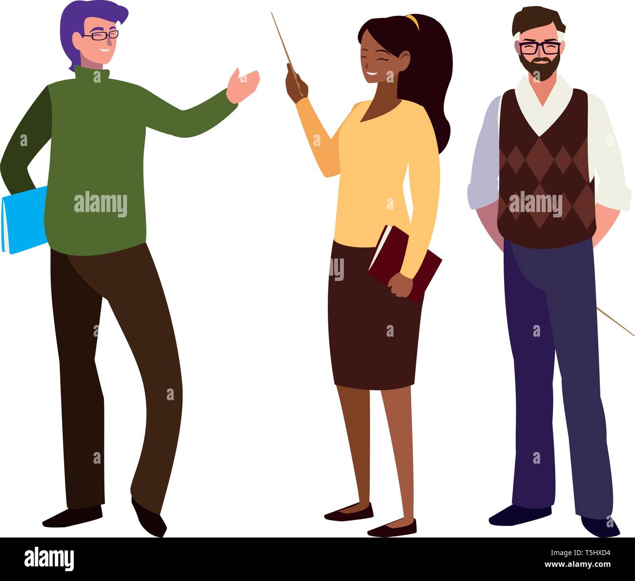 teachers group avatars characters vector illustration design Stock ...