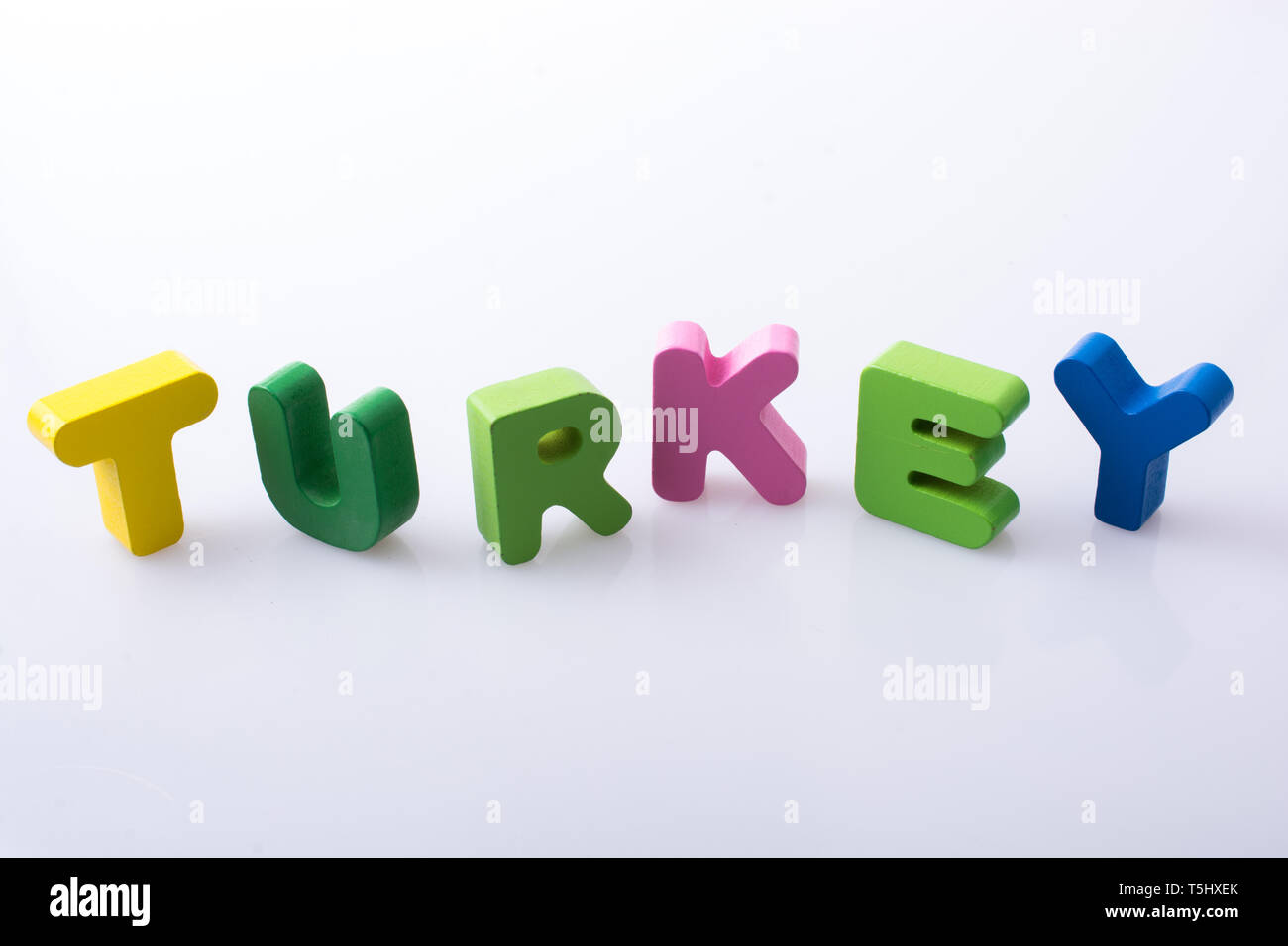 the word TURKEY written with colorful letter blocks Stock Photo - Alamy