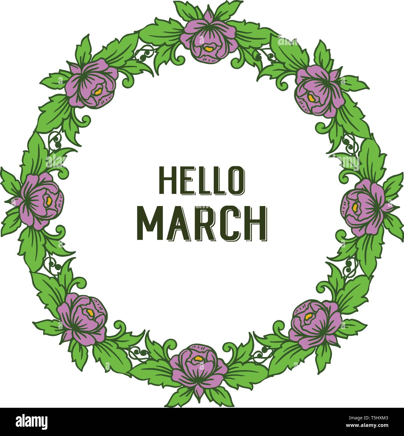 Vector illustration various of drawing flower frame for greeting card ...