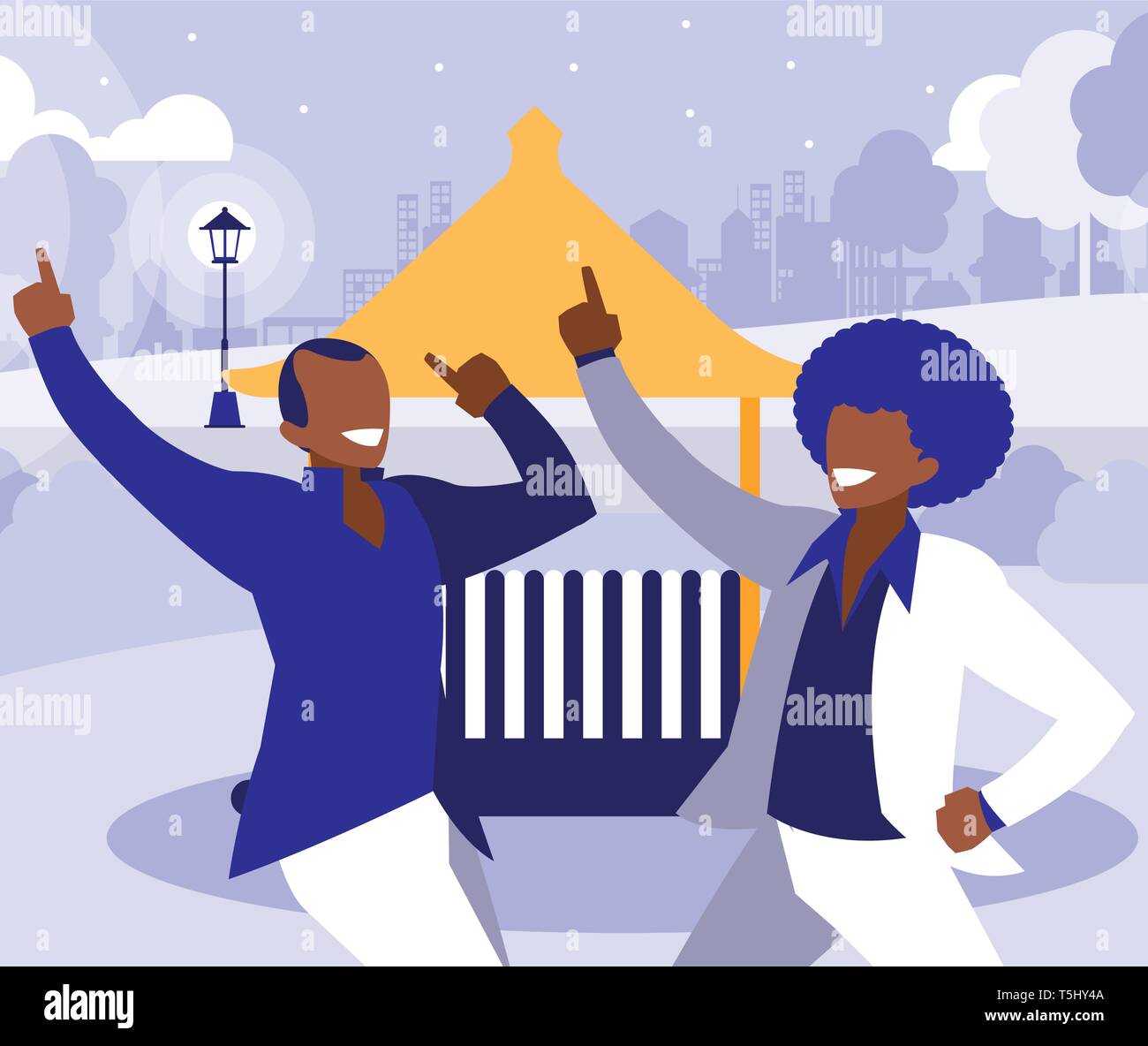 Black guys in park Stock Vector Images - Alamy