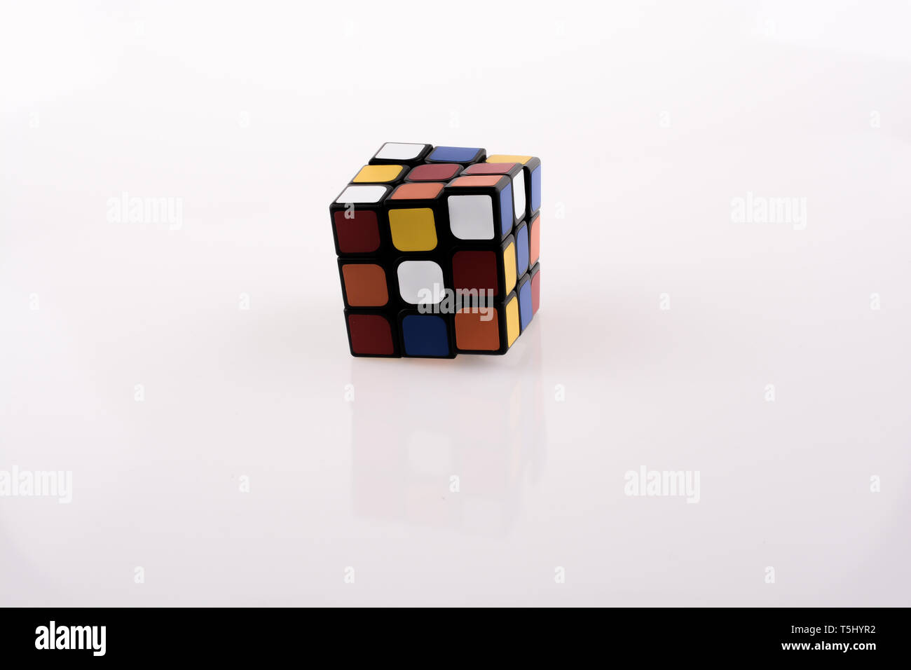 Rubik's cube on a white background Stock Photo - Alamy