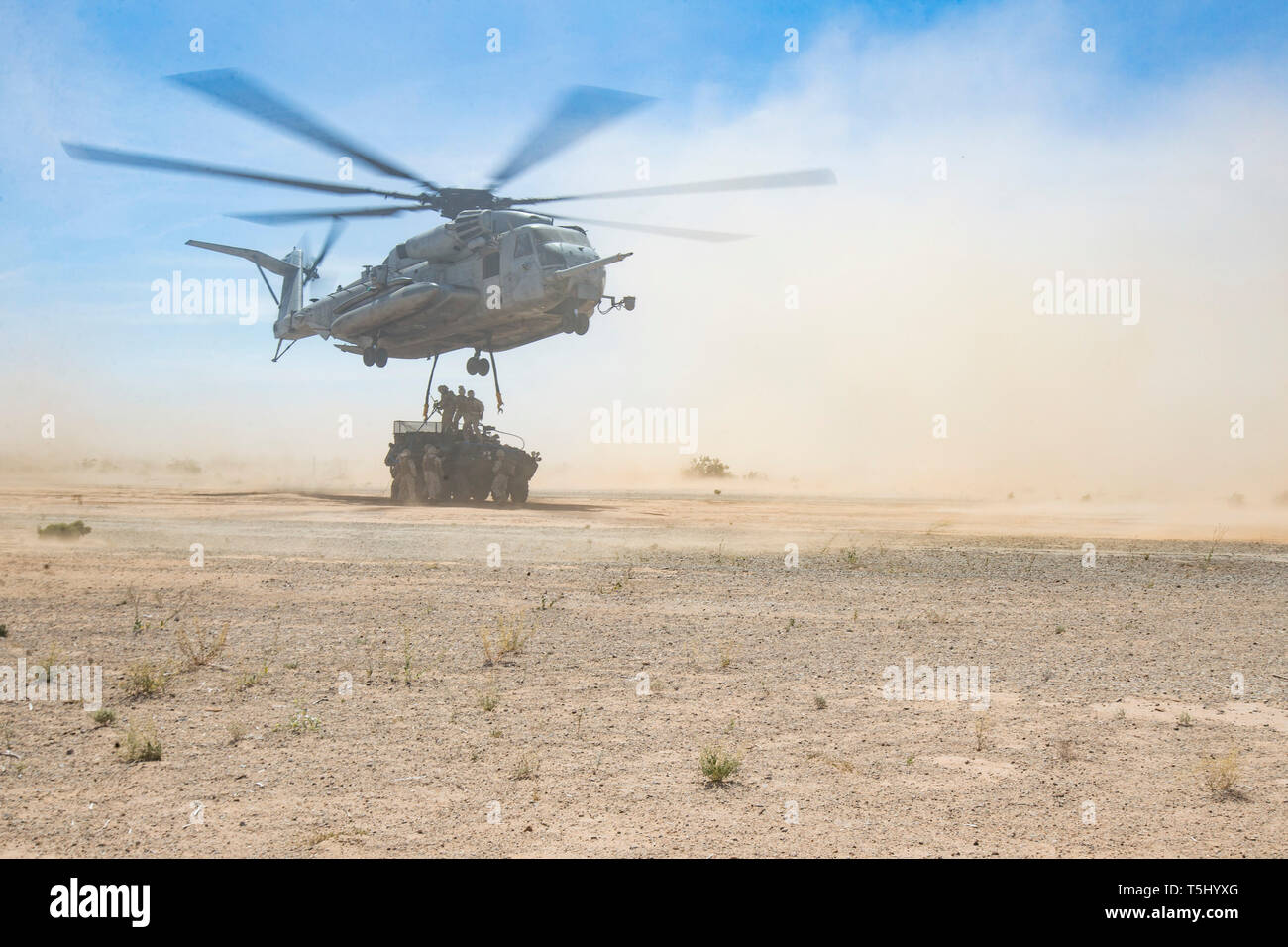 A U.S. Marine Corps CH-53E Super Stallion aircraft assigned to Marine ...