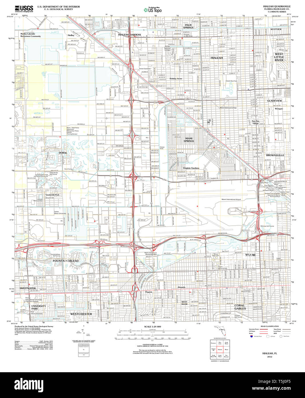 Map of hialeah hi-res stock photography and images - Alamy